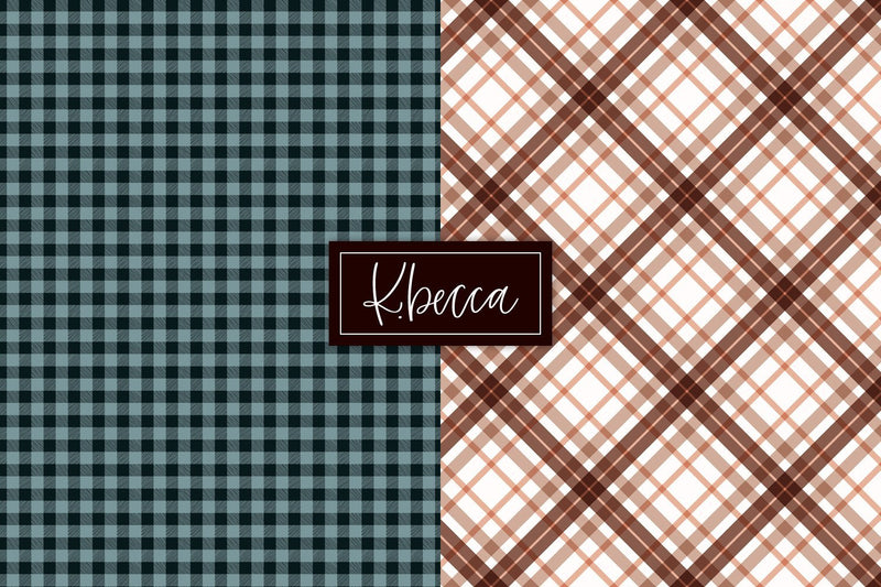 Autumn Fall Plaid Background Patterns Seamless - So Fontsy
