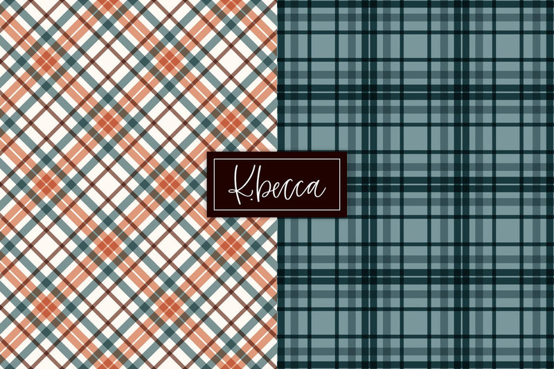Autumn Fall Plaid Background Patterns Seamless - So Fontsy