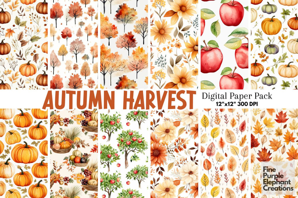 Autumn Harvest | Fall Pattern - So Fontsy