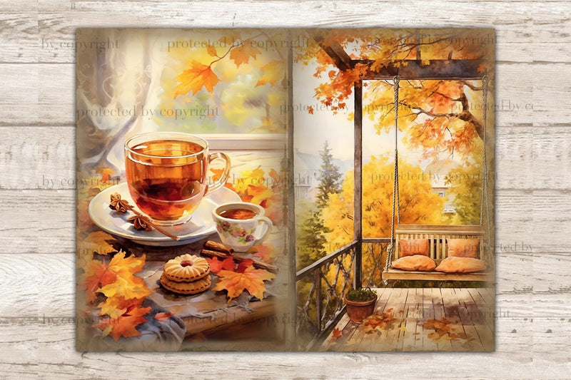 Autumn Junk Journal Paper | Fall Printable Journal - So Fontsy