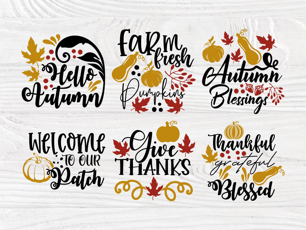 Autumn SVG Bundle, Fall Svg, Pumpkin Svg Cut Files - So Fontsy