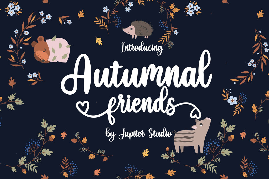 Autumnal Friends Script Font (Script Fonts, Romantic Fonts, Love Fonts ...