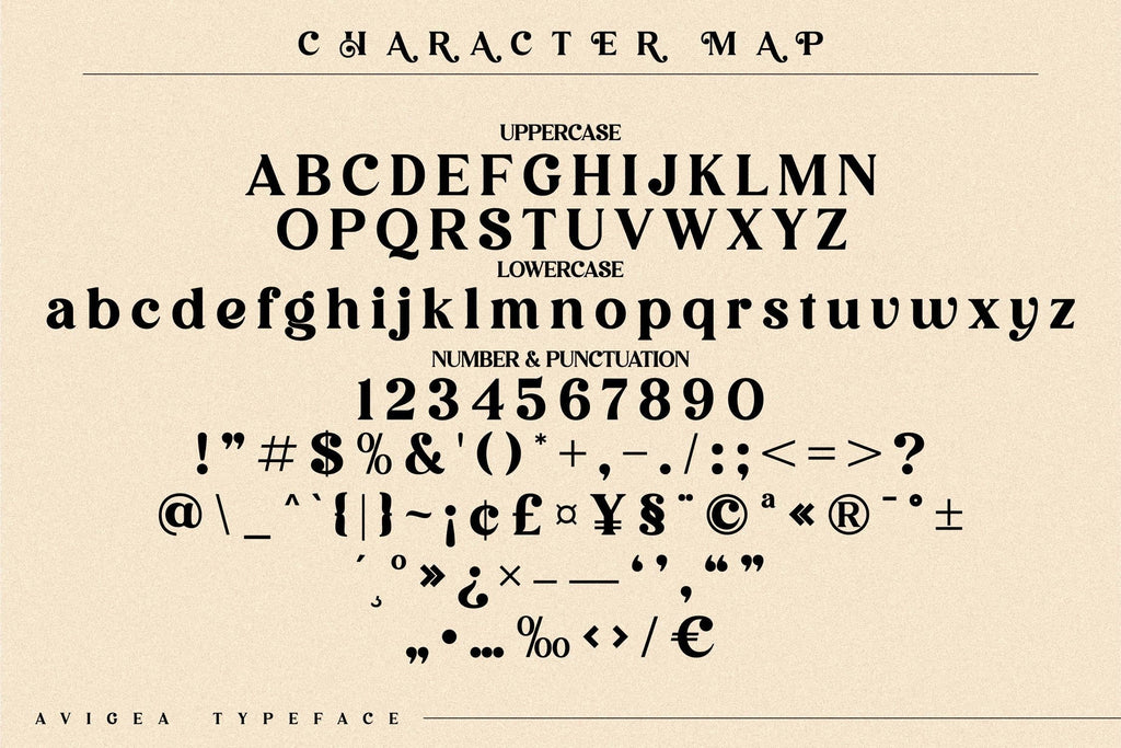 Avigea Typeface - So Fontsy