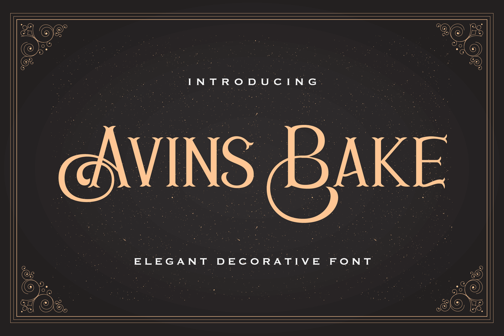 Avins Bake - Decorative Serif Font - So Fontsy