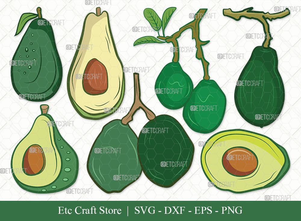 Avocado Clipart SVG Cut File | Avocado Svg | Avocado Veggies Svg ...