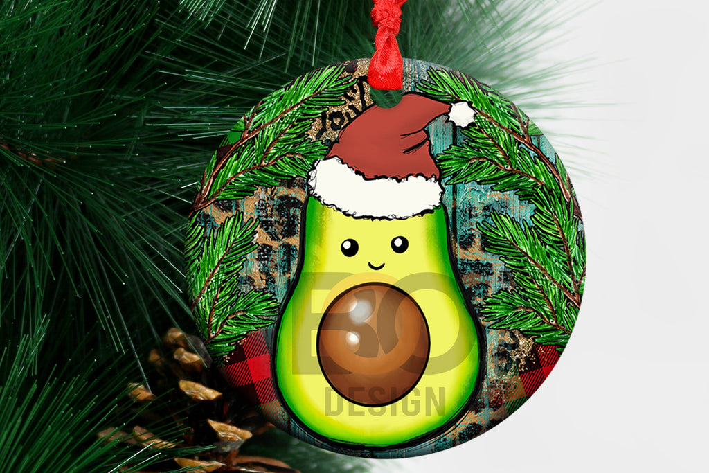 Avocado Ornament, Avocado Ornament Christmas PNG, Ornament Christmas ...