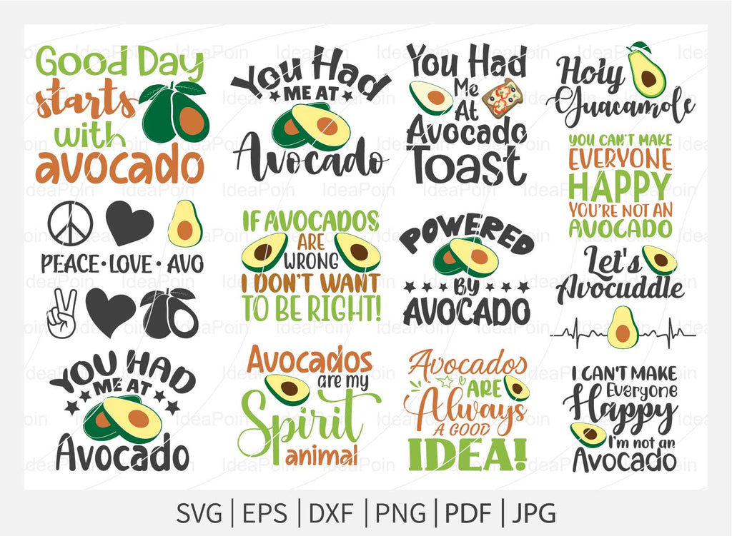 Avocado svg, Avocado Design Bundle, Avocado svg, Avocado Shirt, Avocado ...