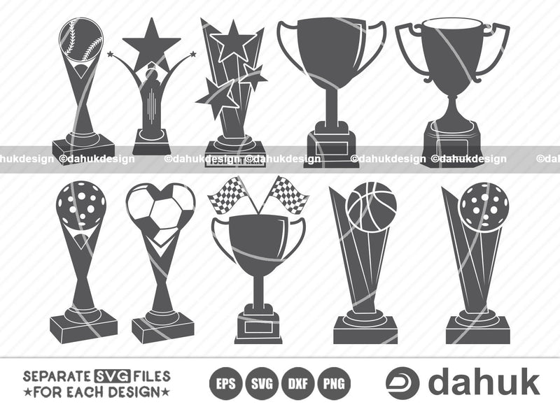 Award Trophies SVG, Trophy cup SVG, Sports Award Clipart, Award ...