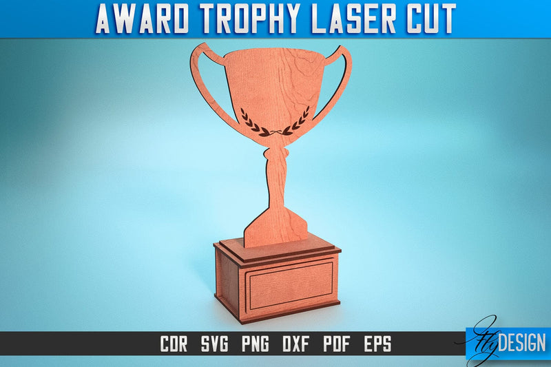 Award Trophy Laser Cut SVG | Award Trophy SVG Design | CNC Files - So ...