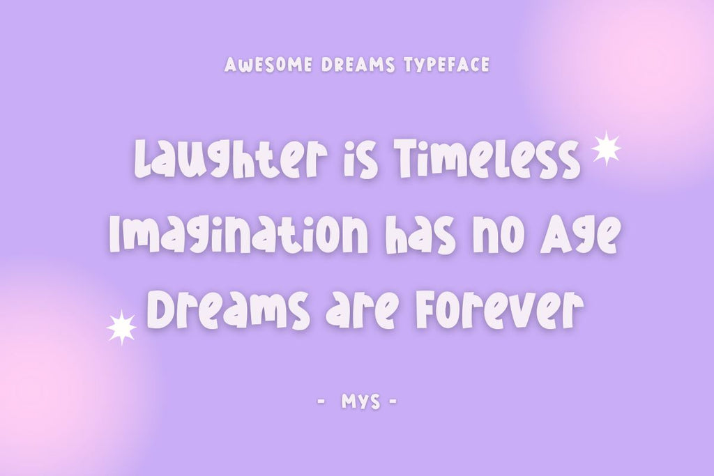 Awesome Dreams - Cute Display Font - So Fontsy