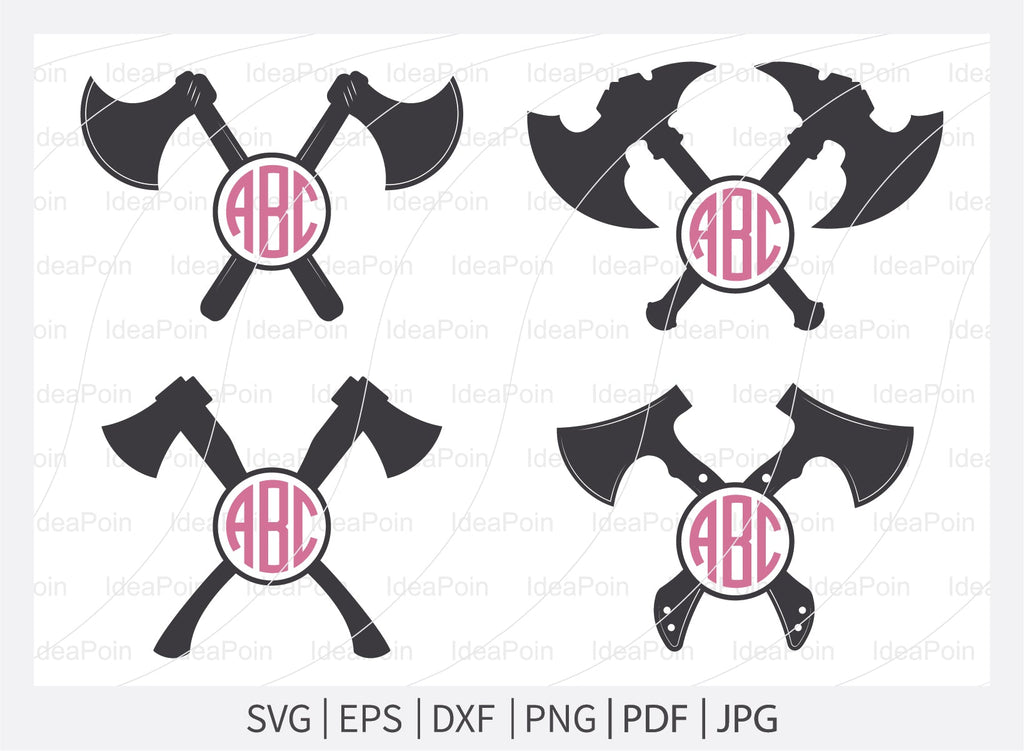 Axe svg, Axe Monogram Frame SVG, Firefighter Svg, Axe Monogram svg, Axe ...