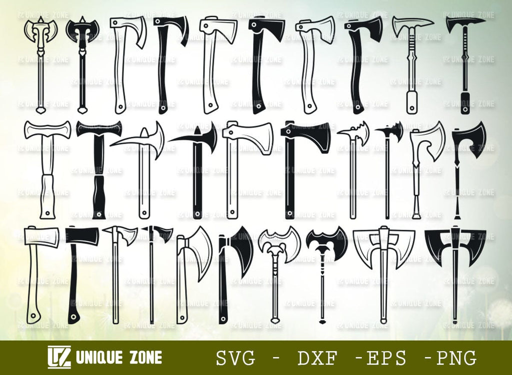 Axe SVG Bundle, Axe Silhouette, Lumberjack Axe Svg, Wood Cutter Svg ...