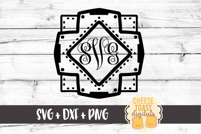 Aztec Square Monogram Frame - So Fontsy