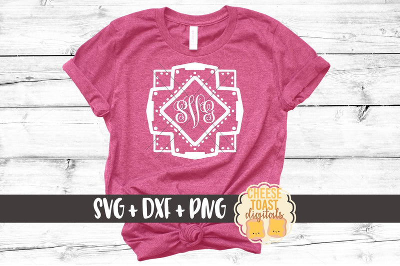 Aztec Square Monogram Frame - So Fontsy