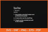 Baba Definition Father's Day Svg Cutting File - So Fontsy