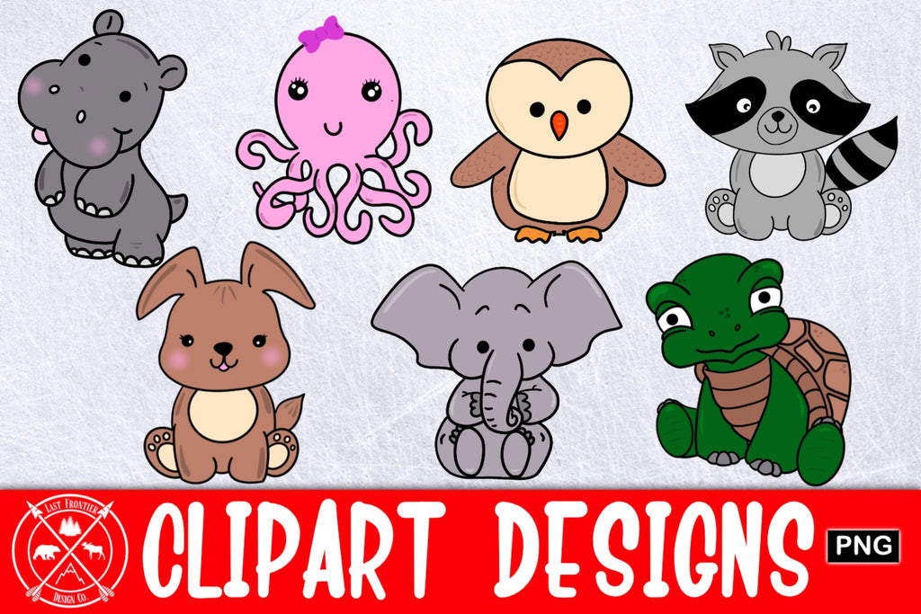 Baby Animal Clipart|Cute Baby animal PNG - So Fontsy
