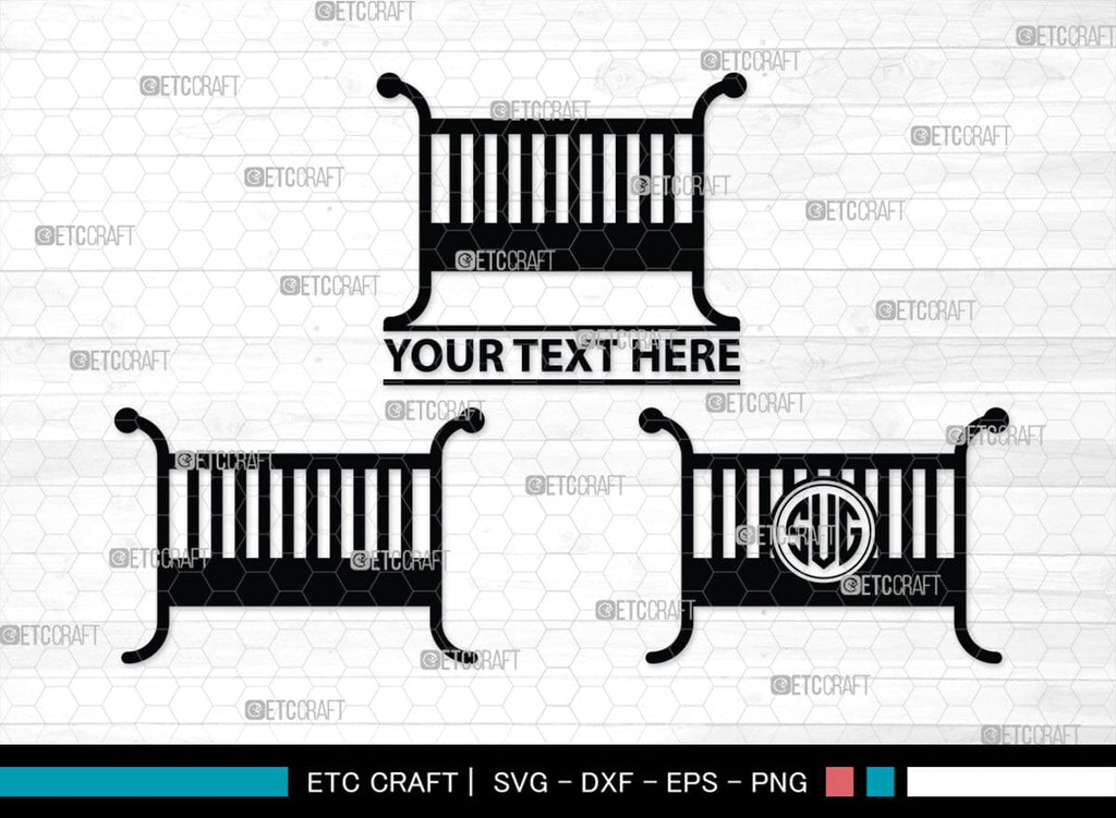 Baby Crib Monogram, Baby Crib Silhouette, Baby Crib SVG, Baby Svg ...