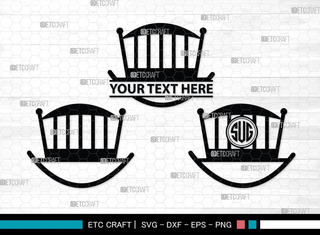 Baby Crib Monogram, Baby Crib Silhouette, Baby Crib SVG, Baby Svg ...