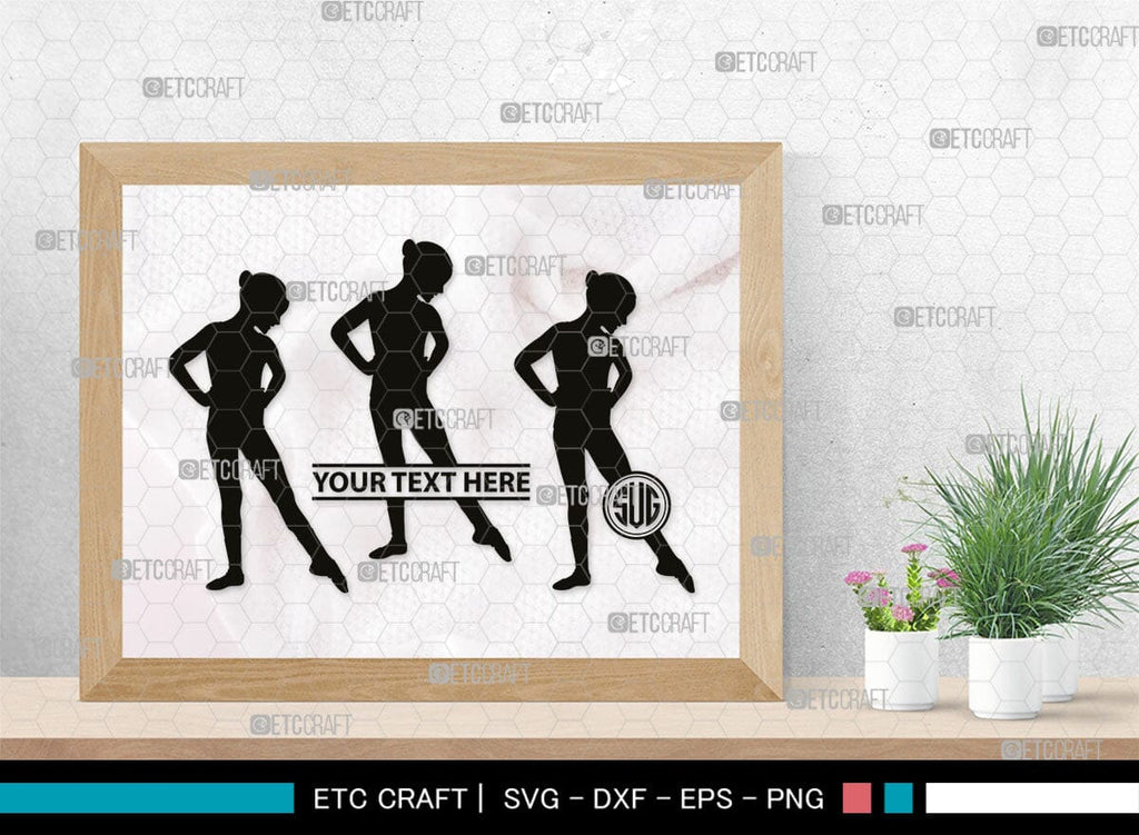 Baby Dance Monogram, Baby Dance Silhouette, Baby Dance SVG, Ballerina ...