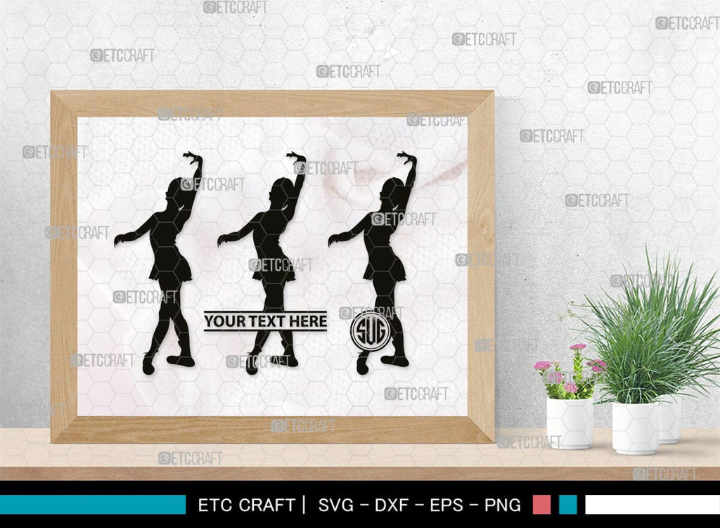Baby Dance Monogram, Baby Dance Silhouette, Baby Dance SVG, Ballerina ...