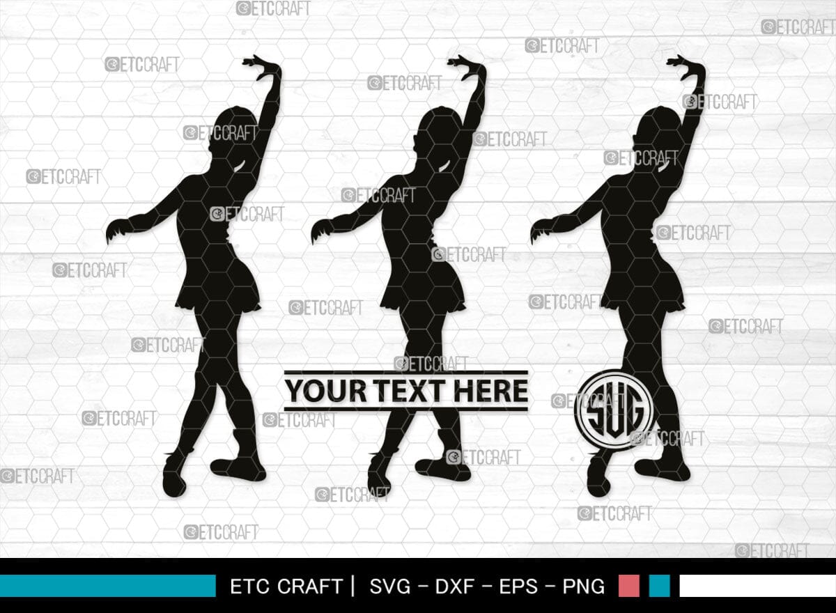 Baby Dance Monogram, Baby Dance Silhouette, Baby Dance SVG, Ballerina ...