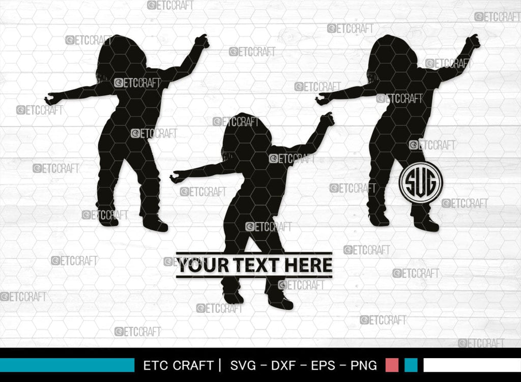Baby Dance Monogram, Baby Dance Silhouette, Baby Dance SVG, Ballerina ...