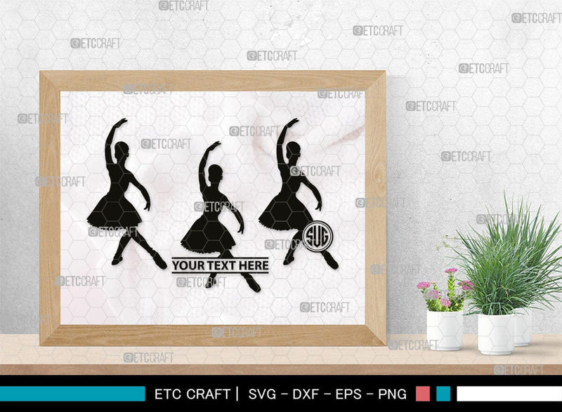 Baby Dance Monogram, Baby Dance Silhouette, Baby Dance SVG, Ballerina ...