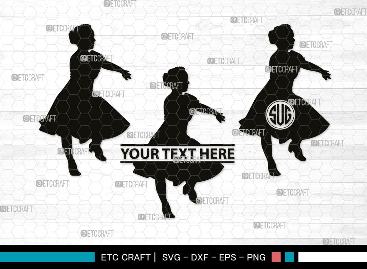 Baby Dance Monogram, Baby Dance Silhouette, Baby Dance SVG, Ballerina ...