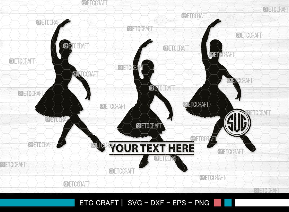 Baby Dance Monogram, Baby Dance Silhouette, Baby Dance SVG, Ballerina ...