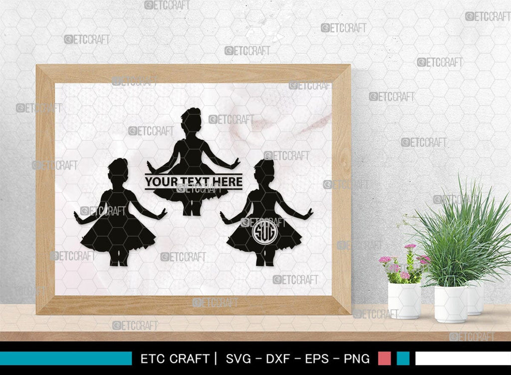 Baby Dance Monogram, Baby Dance Silhouette, Baby Dance SVG, Ballerina ...