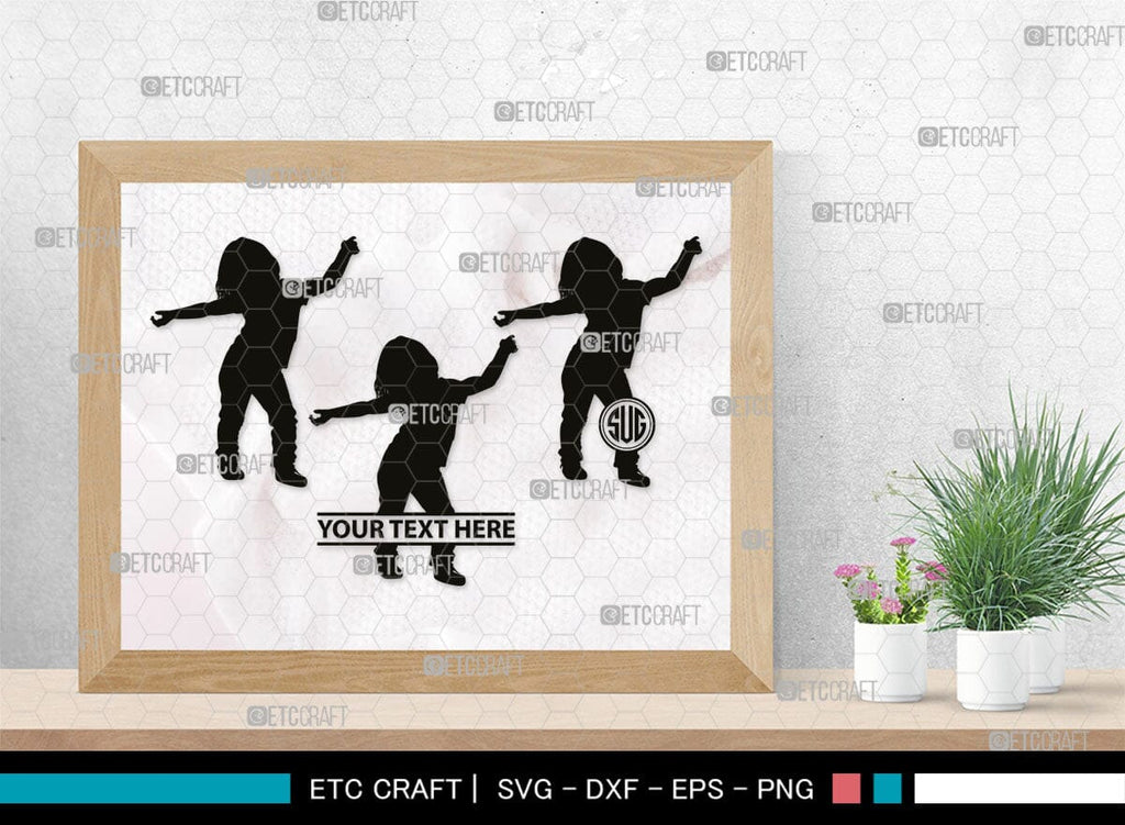 Baby Dance Monogram, Baby Dance Silhouette, Baby Dance SVG, Ballerina ...