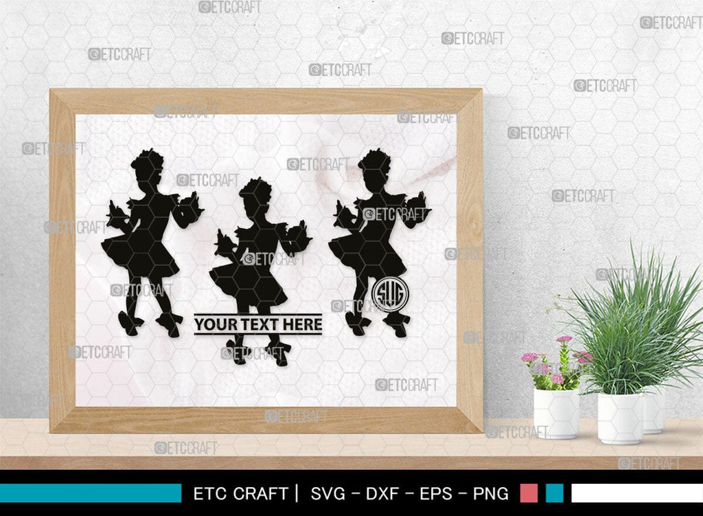 Baby Dance Monogram, Baby Dance Silhouette, Baby Dance SVG, Ballerina ...