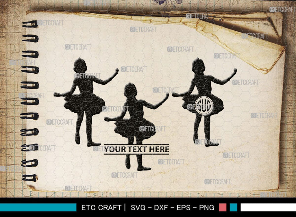 Baby Dance Monogram, Baby Dance Silhouette, Baby Dance SVG, Ballerina ...
