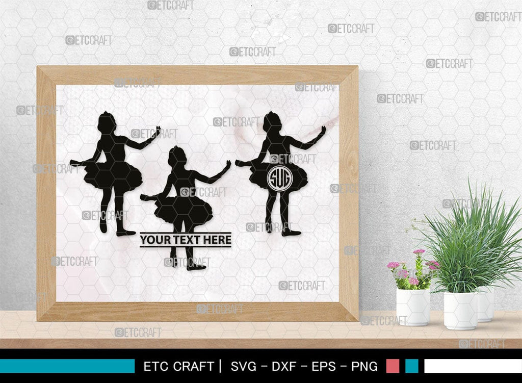 Baby Dance Monogram, Baby Dance Silhouette, Baby Dance SVG, Ballerina ...