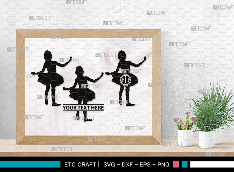 Baby Dance Monogram, Baby Dance Silhouette, Baby Dance SVG, Ballerina ...