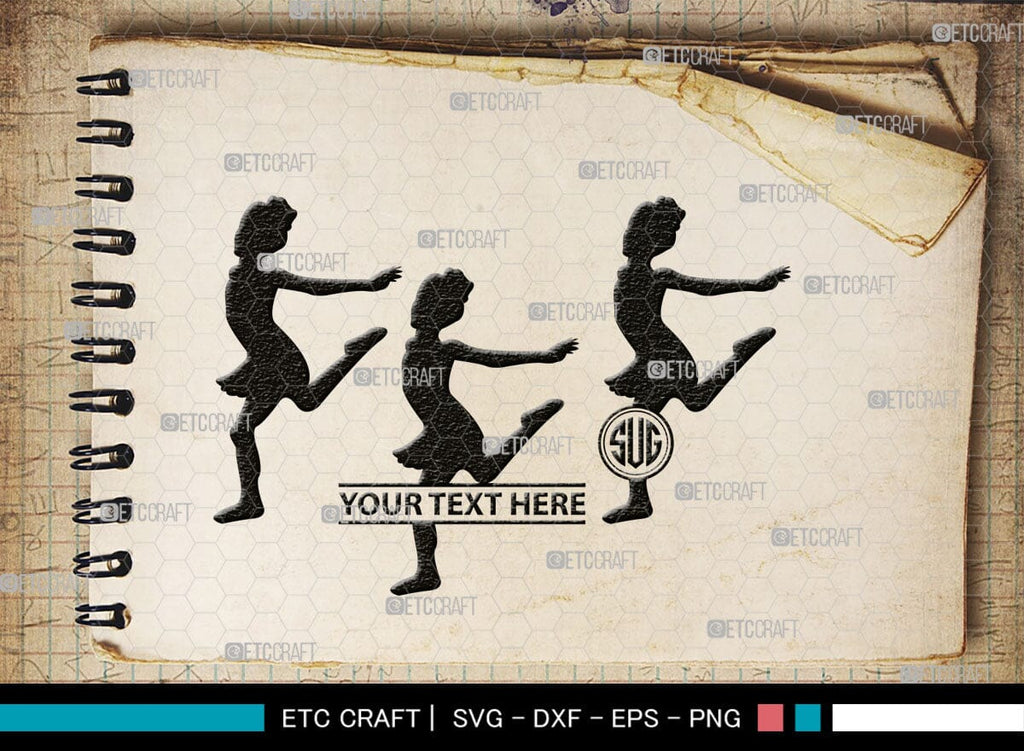 Baby Dance Monogram, Baby Dance Silhouette, Baby Dance SVG, Ballerina ...