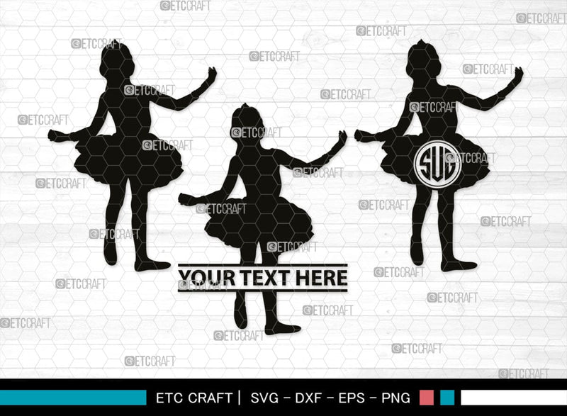 Baby Dance Monogram, Baby Dance Silhouette, Baby Dance SVG, Ballerina ...