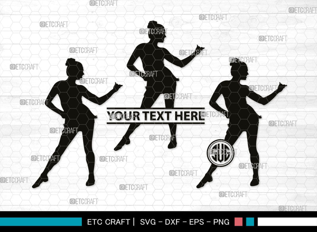 Baby Dance Monogram, Baby Dance Silhouette, Baby Dance SVG, Ballerina ...