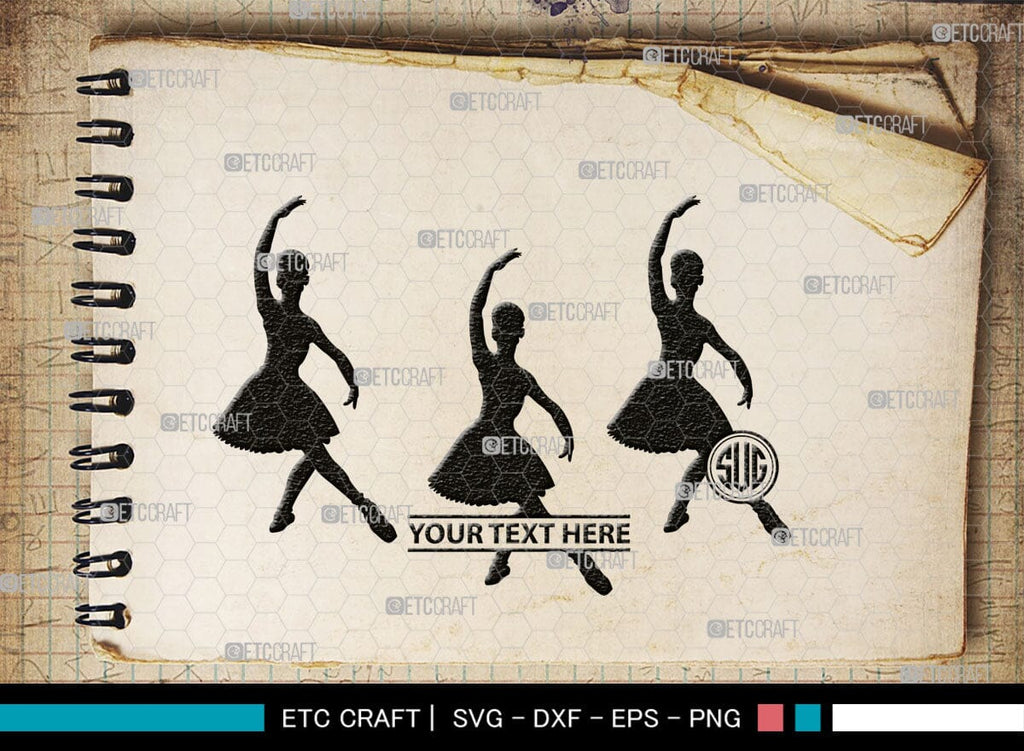 Baby Dance Monogram, Baby Dance Silhouette, Baby Dance SVG, Ballerina ...
