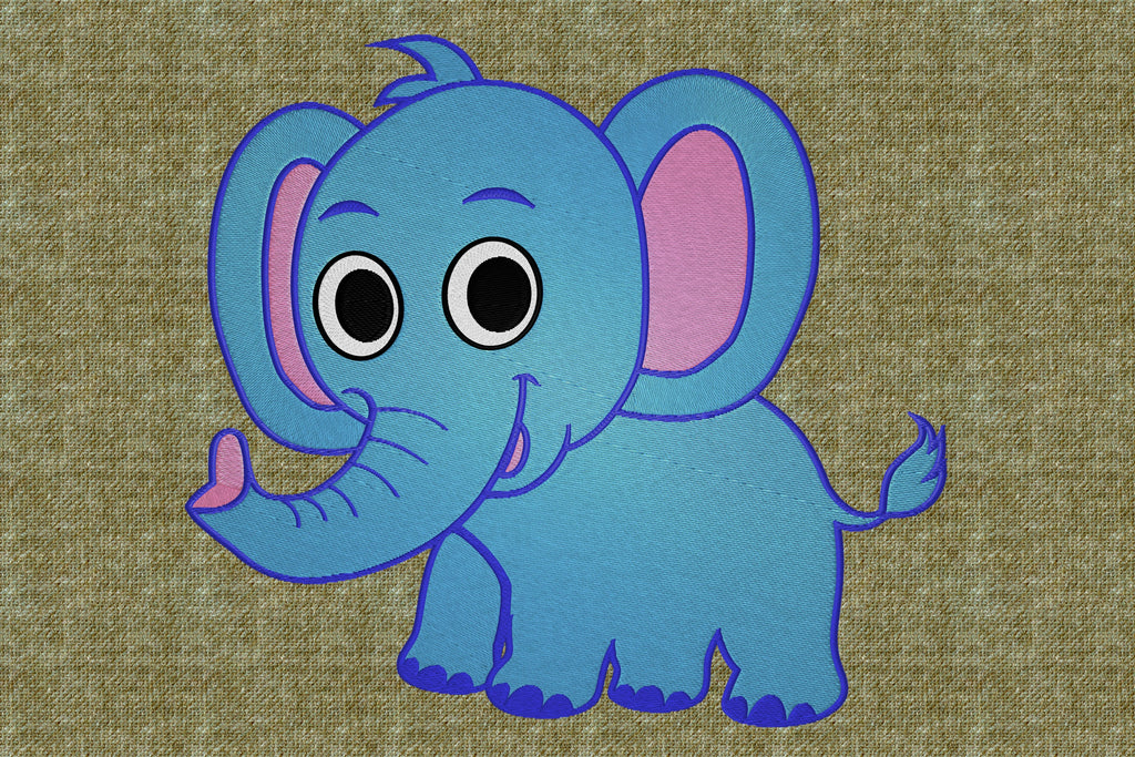 Baby Elephant. Machine embroidery file - So Fontsy