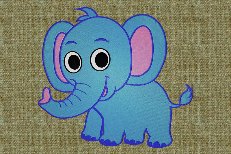 Baby Elephant. Machine embroidery file - So Fontsy