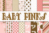 Baby Girl Digital Paper in Pinks and Browns - So Fontsy