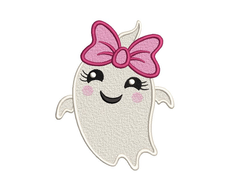 Baby Girl Ghost Machine Embroidery Design, 4 sizes, Instant Download ...