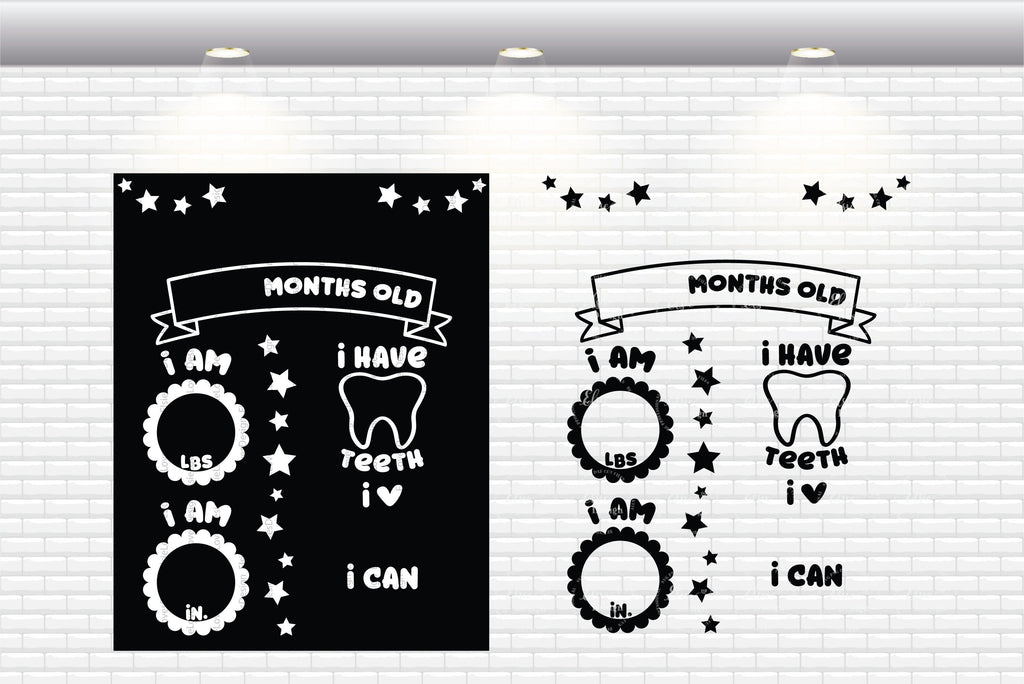 Baby Milestone Board - SVG, PNG, DXF, EPS - So Fontsy