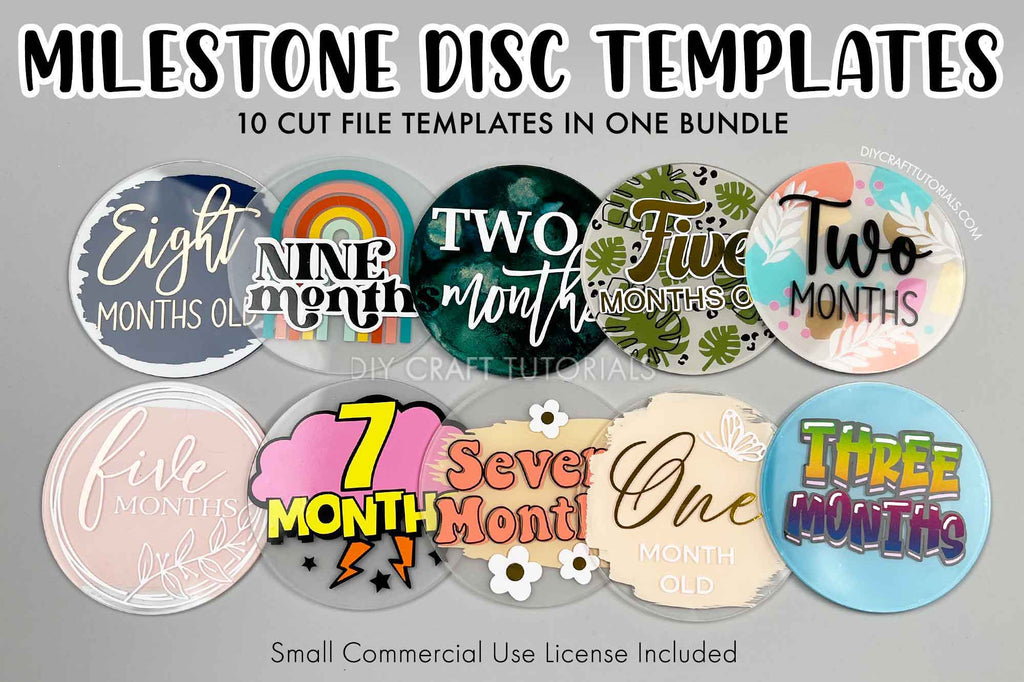 Baby Milestone Disc SVG Bundle 2 - So Fontsy