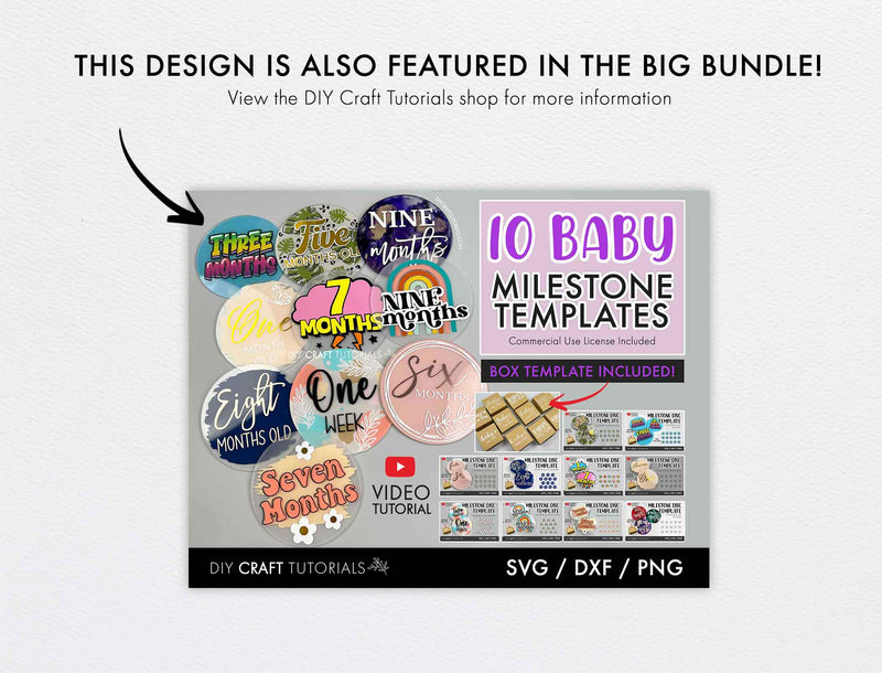 Baby Milestone Disc SVG - So Fontsy