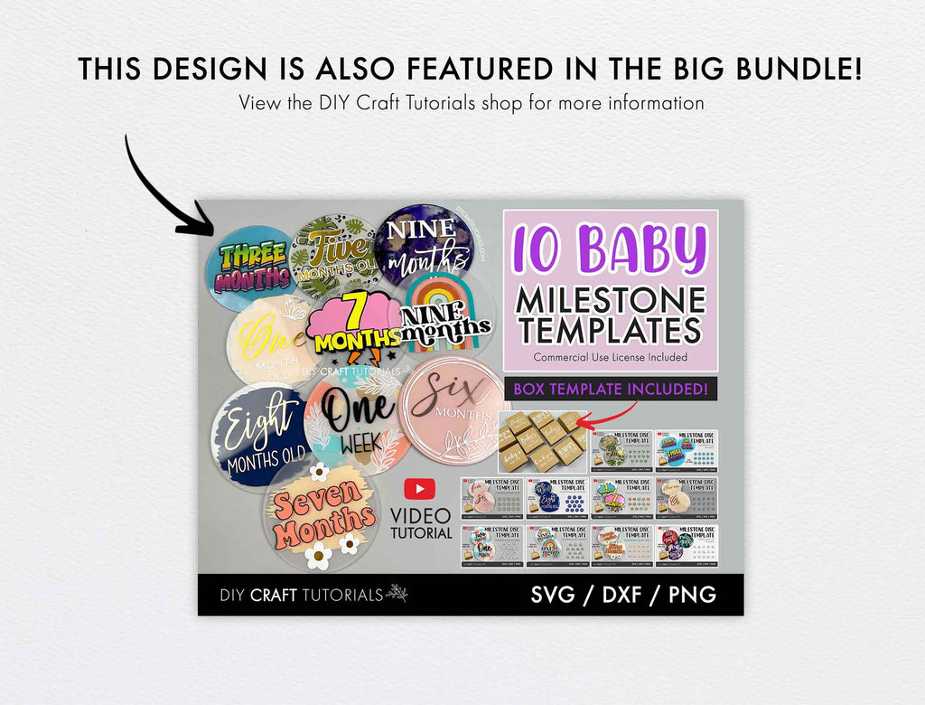 Baby Milestone Disc SVG - So Fontsy