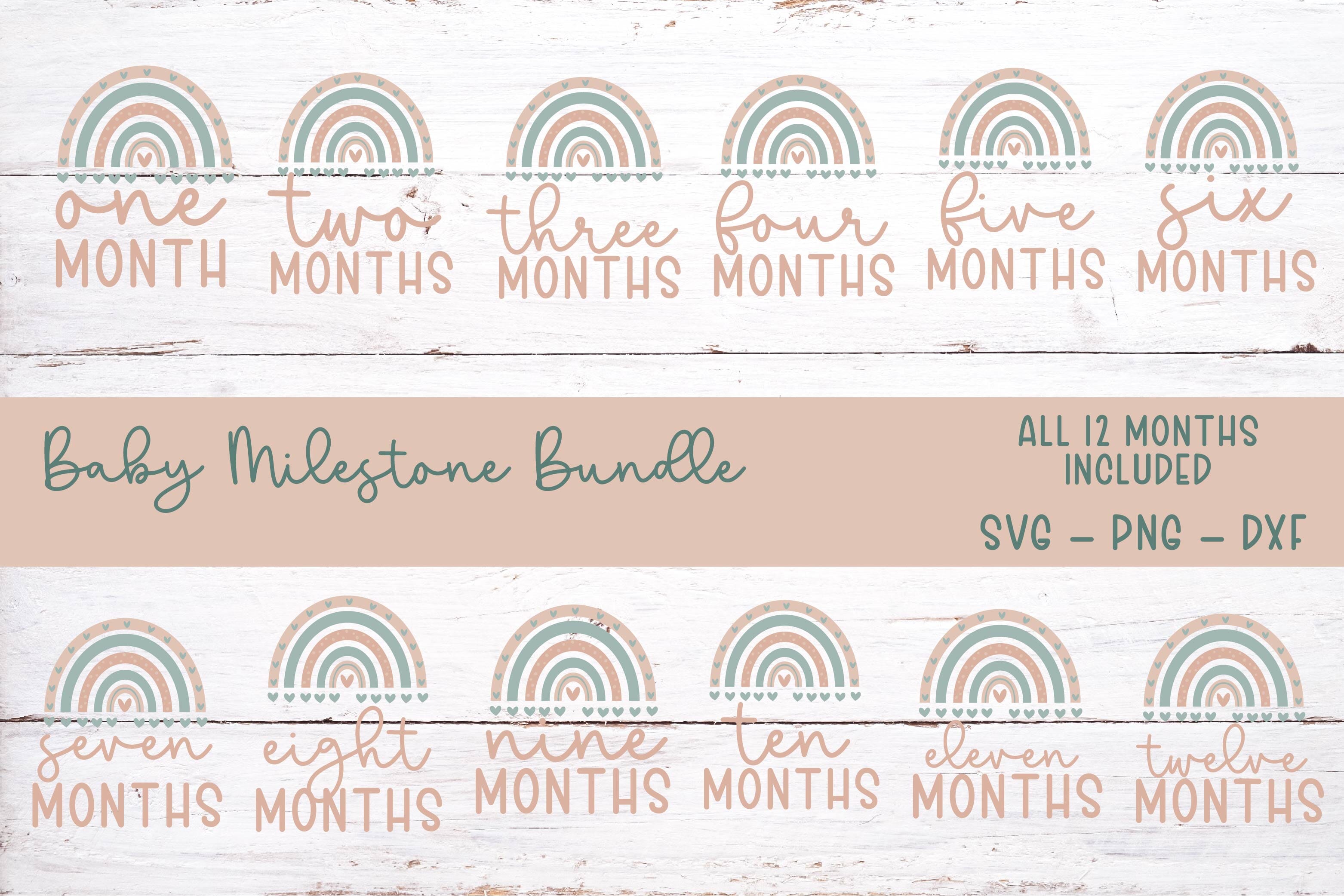 Baby Months SVG Bundle- Baby Milestone SVG Bundle - So Fontsy
