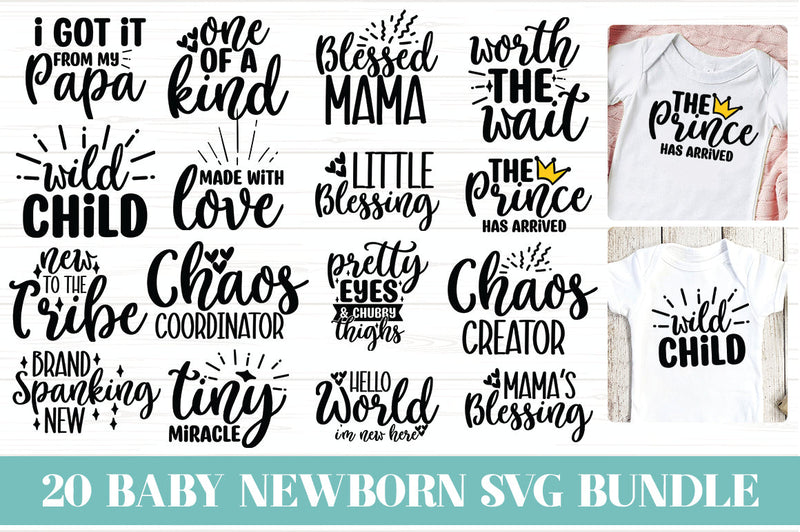 Baby Newborn SVG Bundle - So Fontsy