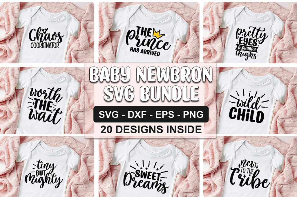 Baby Newborn SVG Bundle - So Fontsy